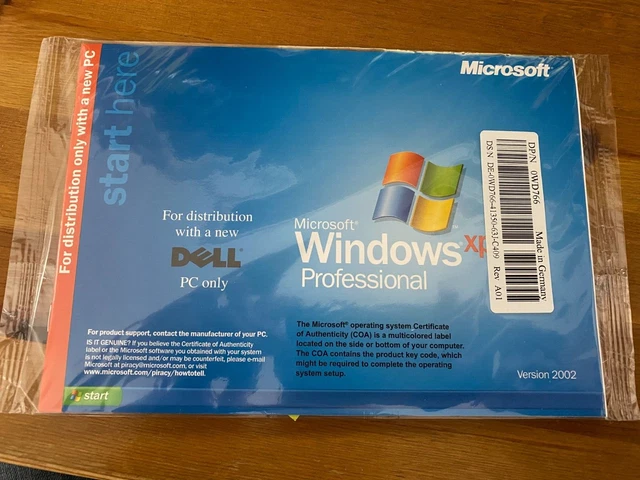 MICROSOFT WINDOWS PROFESSIONAL XP DELL SIGILLATO (no COA) EUR 17,55 ...
