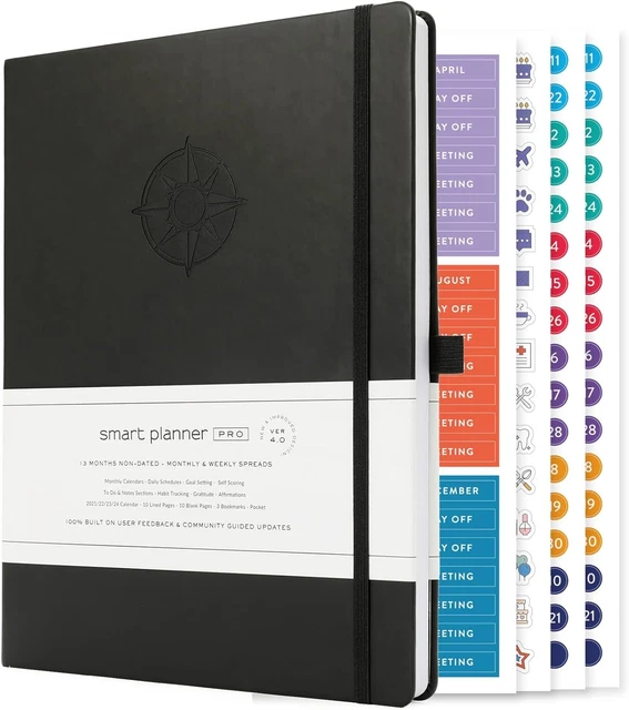 SMART PLANNER A4 B5 A5 Full Year Daily Planner Diary - Weekly / Monthly ...