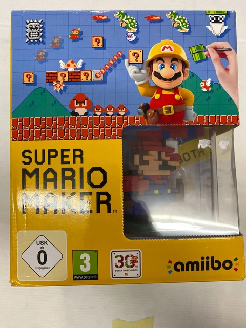 SUPER MARIO MAKER Game Box Edition With Amiibo Figure (Nintendo Wii U ...