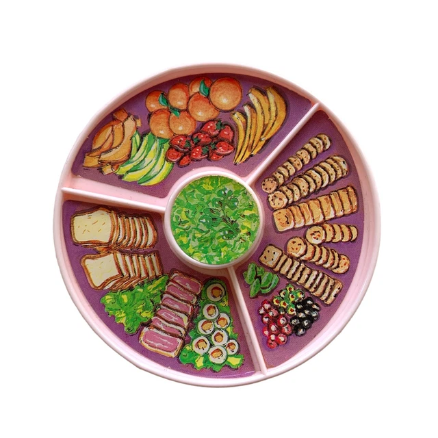 BARBIE SWEET ROSES Lazy Susan Veggie Cracker Platter Nice Decals 1984 ...