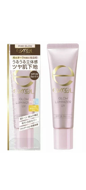EXCEL GLOW LUMINIZER UV GL01 Primer trucco dal Giappone campo di protezione solare 28 pa ++ EUR ...