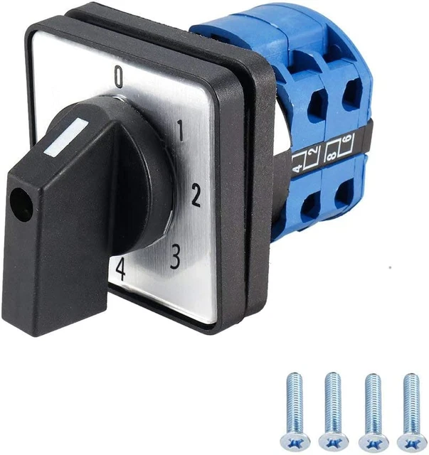 CHANGEOVER SWITCH SYW28-20 5 Positions 8 Terminals Universal Rotary Cam ...