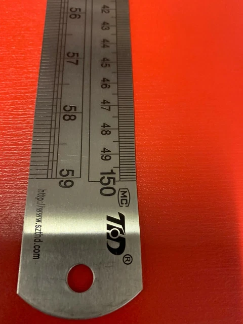 METAL SAFETY CRAFT Cutting Ruler Steel Mount Cutter Rule 1.5M 150CM ...