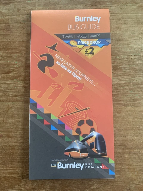 TRANSDEV BURNLEY BUS Guide Timetable leaflet March 2024 edition EUR 2 ...