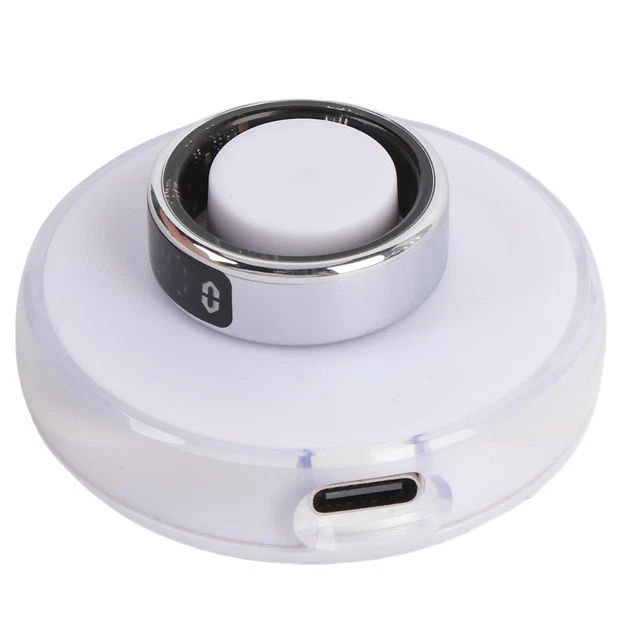 SMART FITNESS RING Mobile App Connectivity Silver Color Smart Health ...
