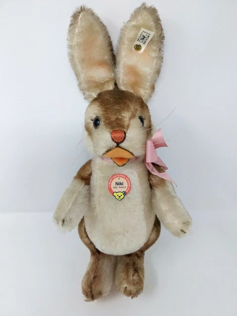 STEIFF 402159 - Hase Niki 1952 Replica mit Knopf, Fahne und Schild EUR ...