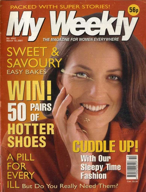 MY WEEKLY MAGAZINE 10/3/2001 Amanda Barrie. Cross Stitch Spring Flowers ...