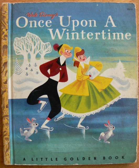 VINTAGE LITTLE GOLDEN Book ~ WALT DISNEY'S ONCE UPON A WINTERTIME ~ "A ...