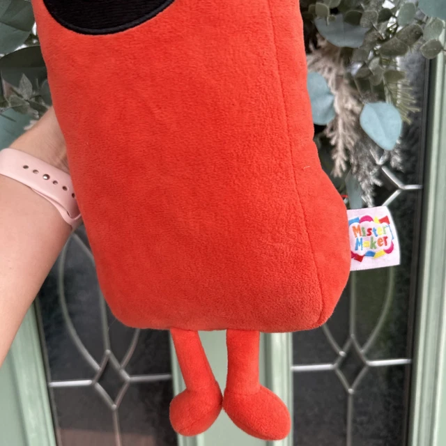 CBEEBIES MR MISTER Maker I Am A Rectangle Large 15" Red Shape Soft ...