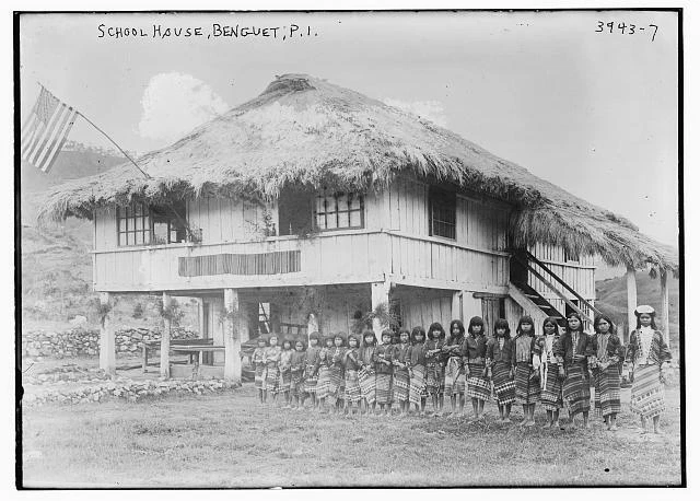 A SCHOOL HOUSE In Benguet Philippines c1900 Historic Old Photo EUR 6,72 ...