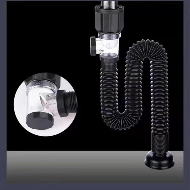 DRAINAGE PIPE CONNECTOR Water Hose Wash Basin Pipe Fittings Sink Drain ...