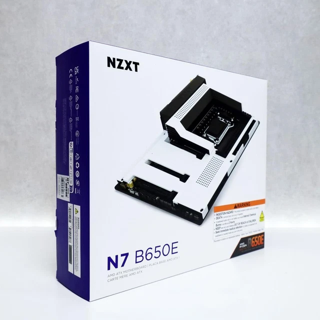 NZXT N7 B650E White ATX Motherboard Used Lightly Installed CPU SSDs £ ...