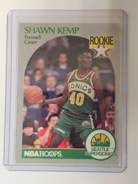 1990-91 HOOPS SHAWN Kemp Rookie Card RC #279 Seattle Supersonics Reign ...
