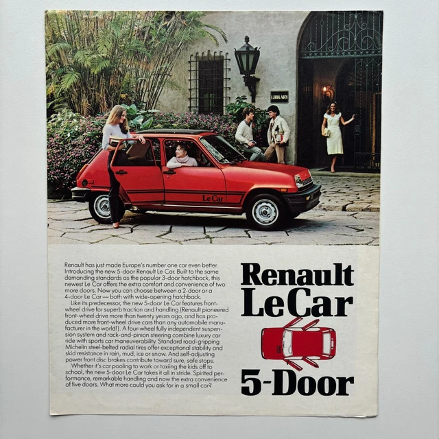 RENAULT USA BROCHURE R5 AMC Renault 5 Le Car 5-door 1981 catalogue - 4 ...