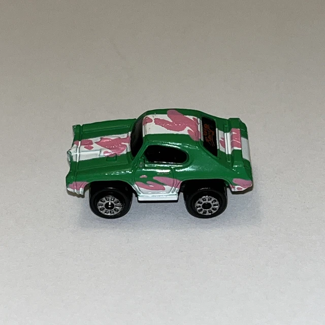 VINTAGE MICRO MACHINES '68 Pontiac GTO Pink & Green 1986 Galoob Neon ...