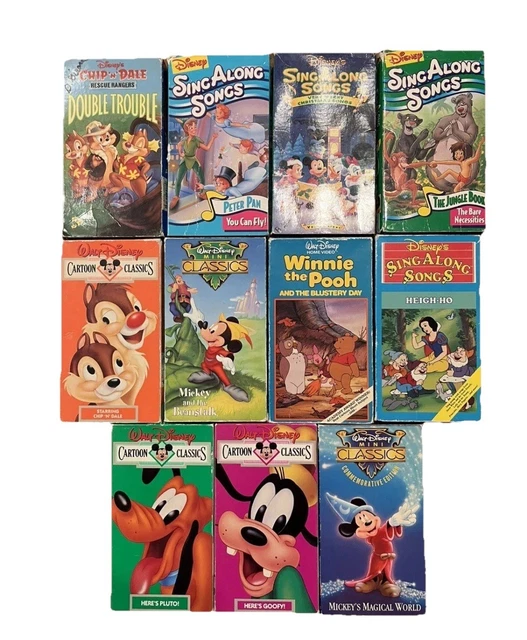DISNEY MOVIE VHS Tape Sing Along Songs Classic Vintage 90s Y2K Lot ...