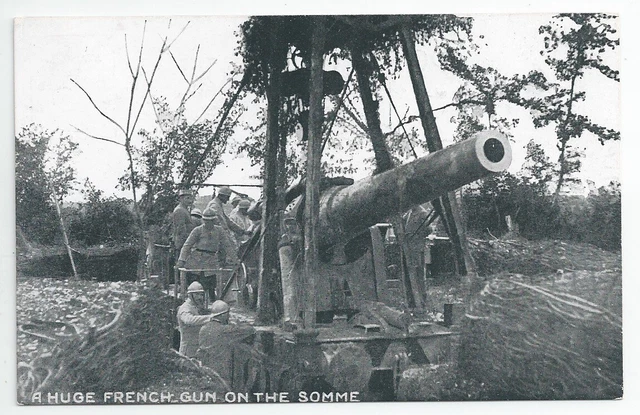 WW1 FRENCH ARTILLERY SOMME Heavy Gun Howitzer PC £10.00 - PicClick UK