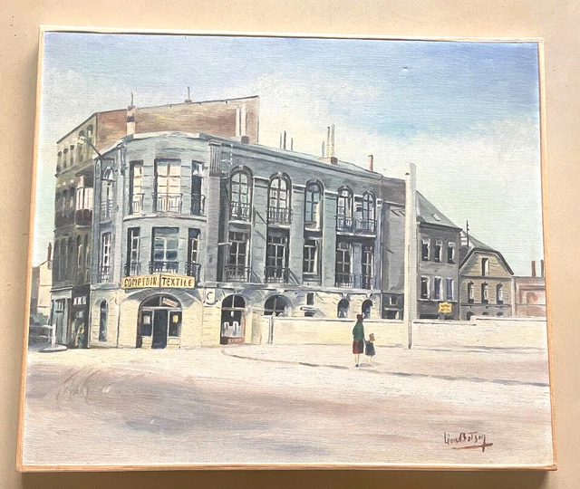 HUILE SUR TOILE Signée Léon Botson Vers 1940 -1950 Comptoir Textile EUR ...