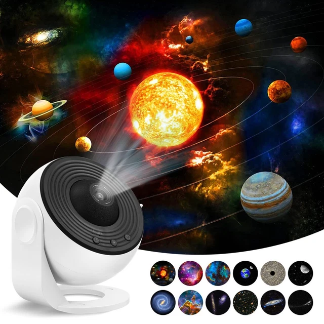 12IN1 LED STAR Projector Night Light Planetarium Earth Solar System ...