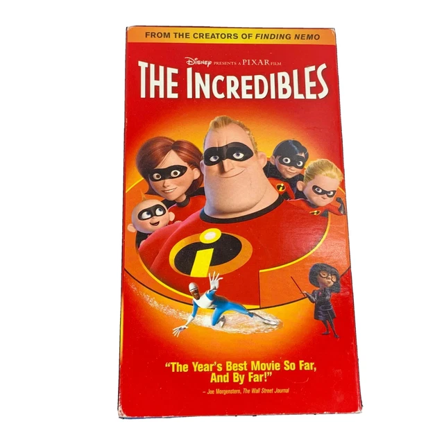 THE INCREDIBLES VHS Disney Pixar Video Tape 2005 RARE Late Run Super ...