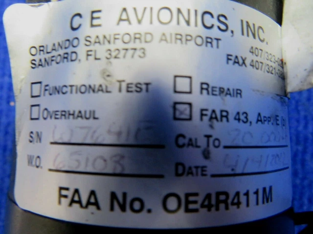 BEECH 58 BARON Aerosonic Altimeter w/ Light Bar 28V P/N 58-380069 (0222 ...