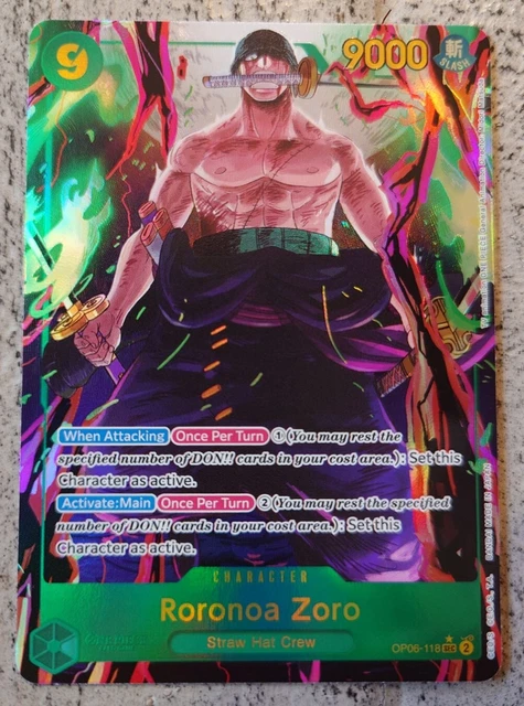 ONE PIECE TCG Roronoa Zoro Alt Art SEC OP-06 Wings Of The Captain ...