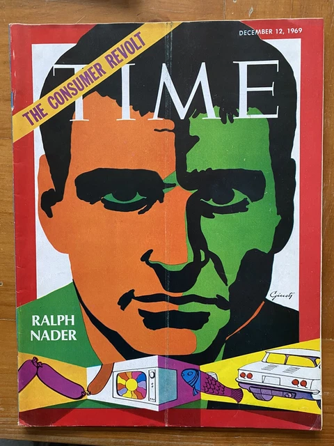 TIME MAGAZINE 1969 Pop Art Ralph Nader Giusti Charle Manson Sharon Tate ...