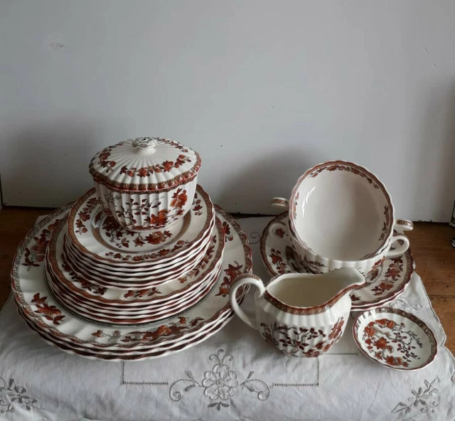 VINTAGE COPELAND SPODE Tea/Dinner Set in Indian Tree Design. Rare!. EUR ...