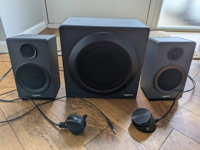 LOGITECH Z333 S-00154 Powered 2.1 Multimedia PC Speakers Sub & volume ...