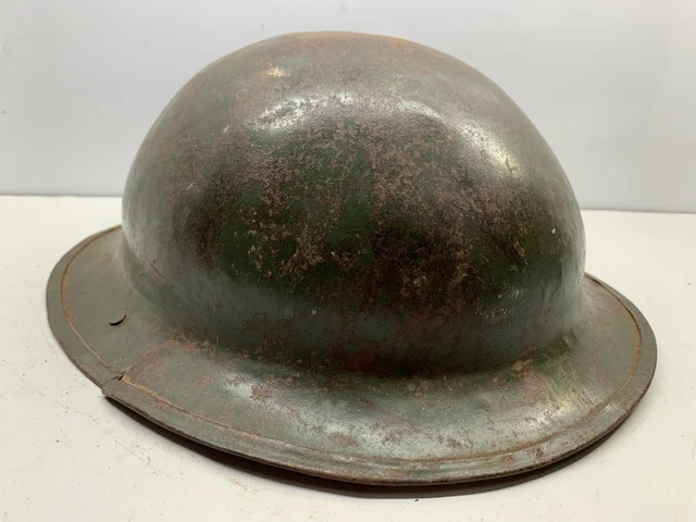 ORIGINAL BRITISH ARMY Mk1* Brodie Helmet - WW1 / WW2 Combat Sevice ...