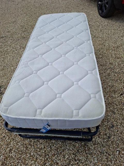 SINGLE FOLD-UP GUEST Bed Very Strong With Clean Mattress £50.00 ...