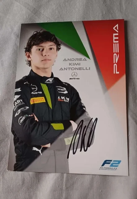 ANDREA KIMI ANTONELLI Signed Driver Card Autograph Autografo Carta ...