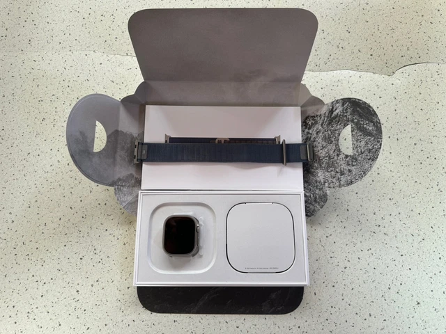 APPLE WATCH ULTRA 2 49MM Titanium, Blue Alpine Loop Apple Warranty 100% ...