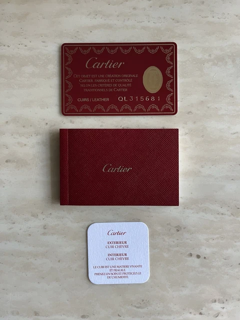 CARTIER CERTIFICATE OF authenticity with booklet £10.80 - PicClick UK