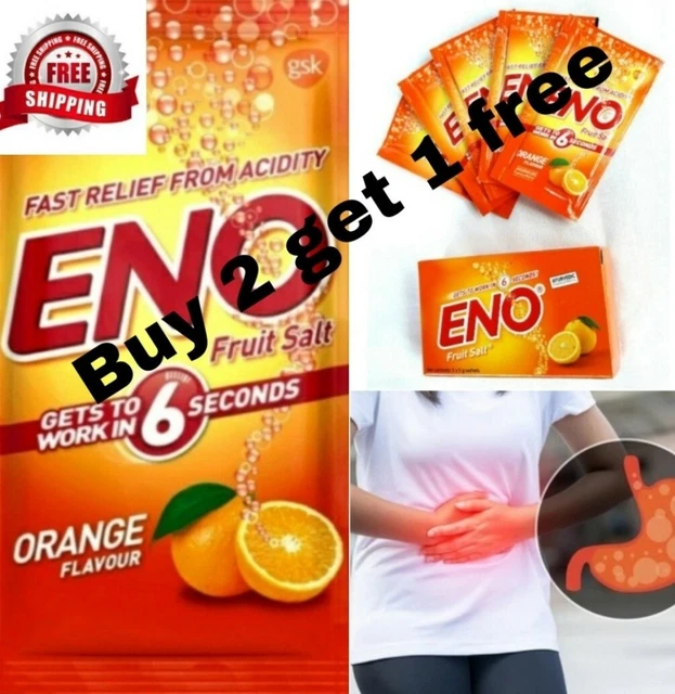 ENO FRUIT SALT Antacid Powder Orange Flavor Fast Relief Free Shipping ...