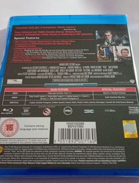 HEAT BLU-RAY 1995 Al Pacino, Robert Deniro NEW EUR 9,34 - PicClick IT