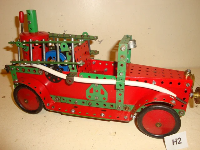 VINTAGE CHRISTMAS PRESENT Meccano Steam Fire Engine With Ladders And ...