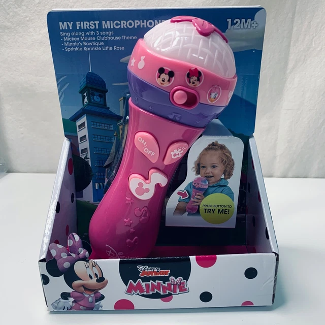 DISNEY JUNIOR MINNIE Mouse My First Microphone w/Sing Along Songs Brand ...