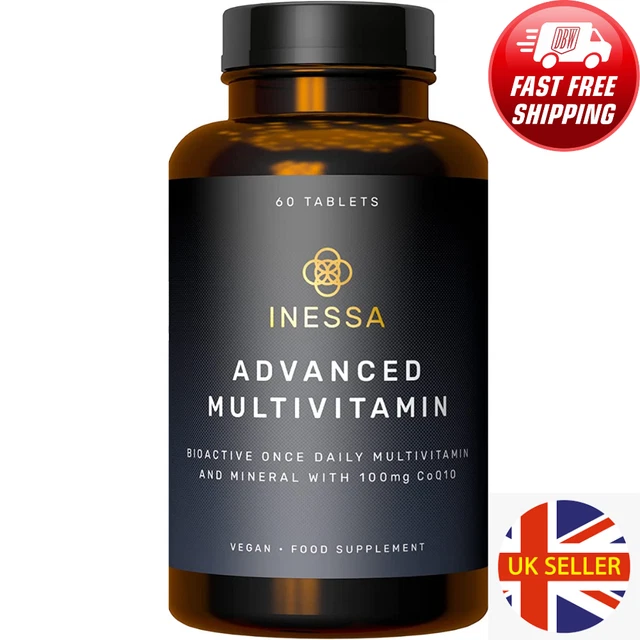 INESSA ADVANCED MULTIVITAMIN With CoQ10 100mg Vit D3 2000 IU K2 100mcg ...
