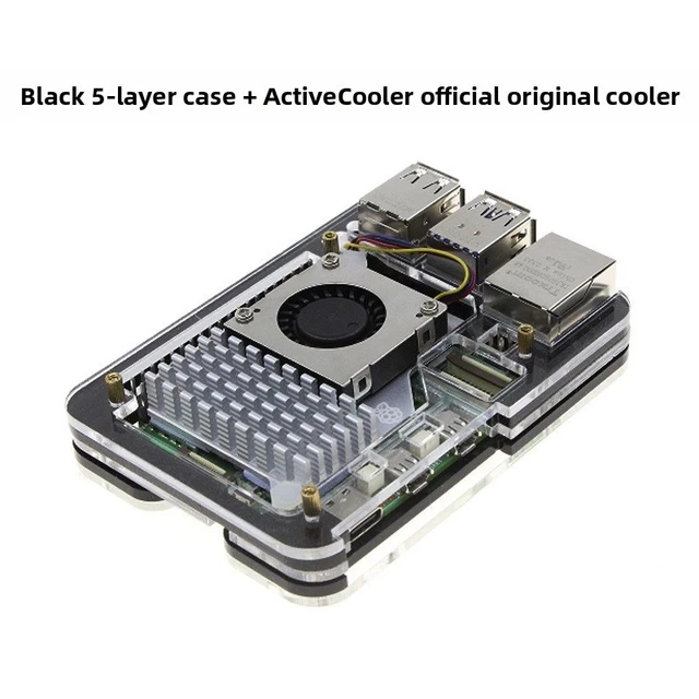 PORTABLE LIGHTWEIGHT ACRYLIC Case 5 Layers for Raspberry Pi 5 with ...