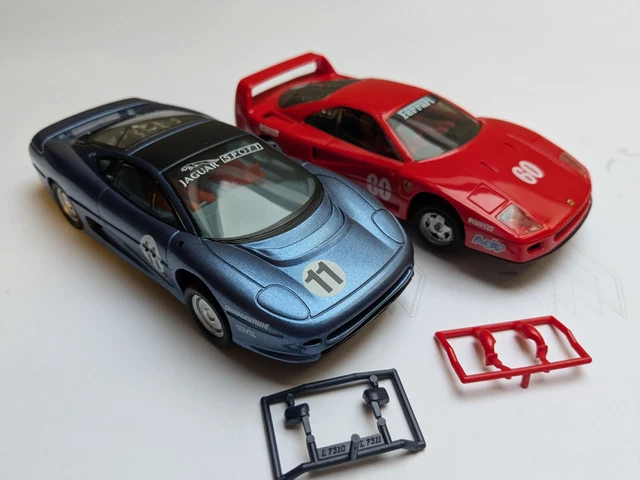 SCALEXTRIC JAGUAR XJ220 And Ferrari F40 with lights £1.75 - PicClick UK