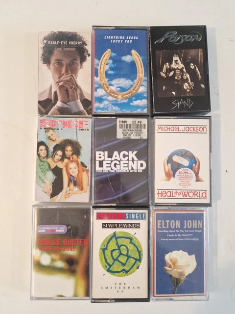 CASSETTE BUNDLE SINGLE music Tapes 90s cassettes X9 Spice Girls Michael ...