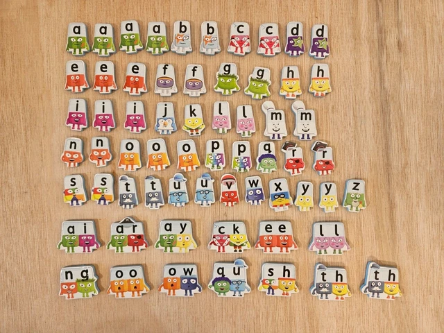 CBEEBIES ALPHABLOCKS PHONICS Letters Tiles foam backed £6.50 - PicClick UK
