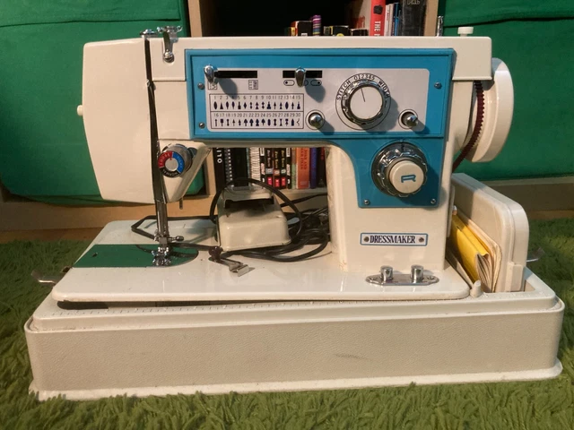 VINTAGE DRESSMAKER SEWING Machine Model S-2402 w/ Case & Handbook $80. ...