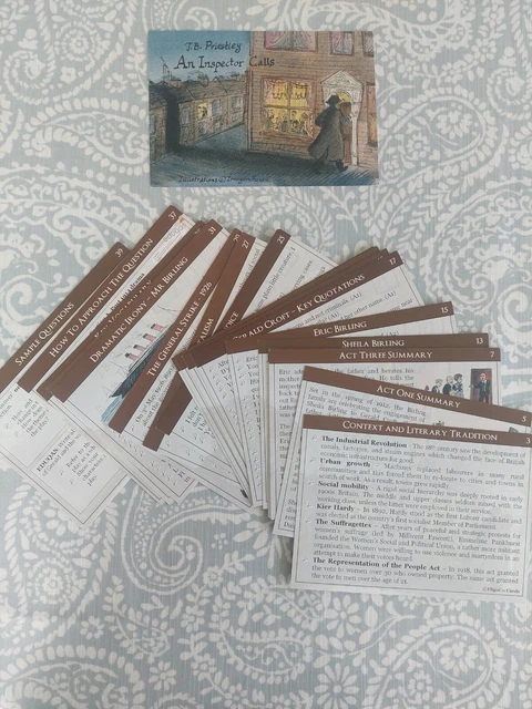 AN INSPECTOR CALLS GCSE English revision cards AQA/EDEXCEL/OCR/EDUQAS £ ...