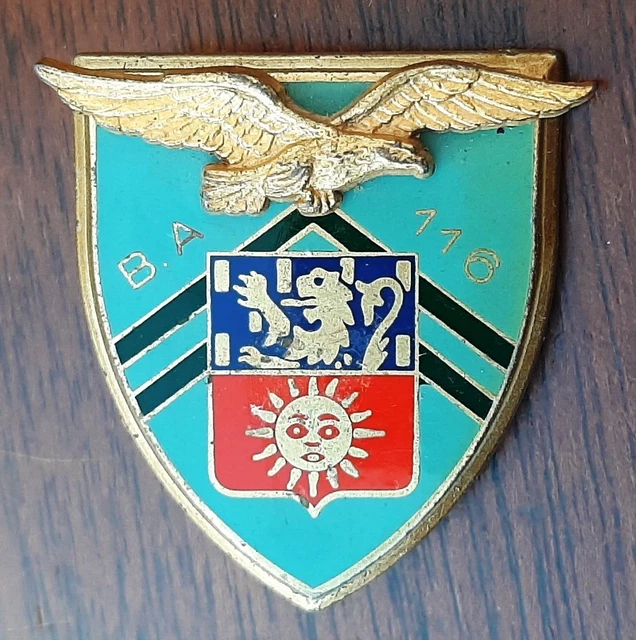 INSIGNE BADGE ARMÉE de l'Air BASE AÉRIENNE BA 116 LUXEUIL ORIGINAL ...
