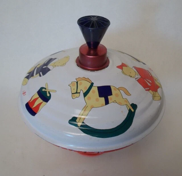 LBZ TIN TOY Hand Spinning Mechanical Top Vintage West Germany Nice ...