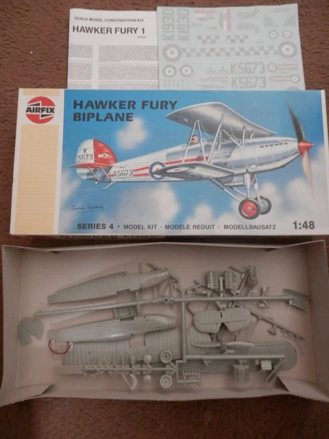 AIRFIX HAWKER FURY Biplane (04103) 1/48 Scale Model Airplane Kit EUR 24 ...