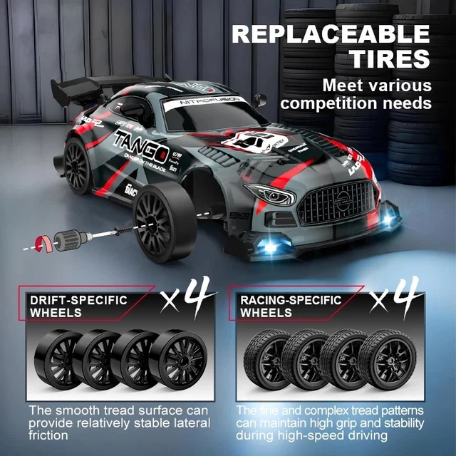 RC DRIFT CAR 1/24 2.4G Remote Control High-Speed 30KM/H 4WD Electric ...