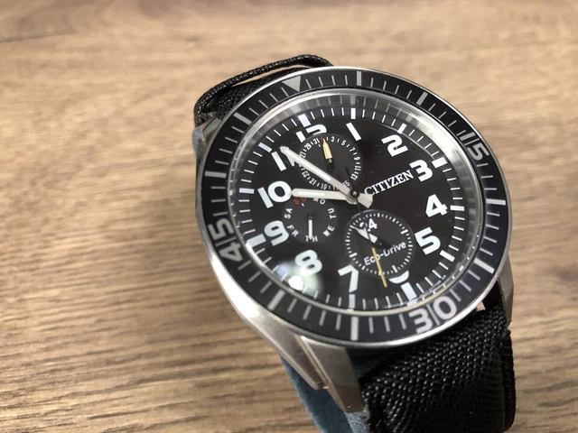 CITIZEN TRIPLE CALENDAR Eco-Drive Solar Divers Watch 8637-S080967 ...